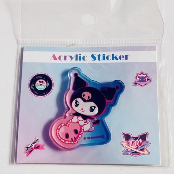 Sanrio | Other | Sanrio Kuromi Acrylic Sticker Rainbow Ombr Kawaii 3d ...